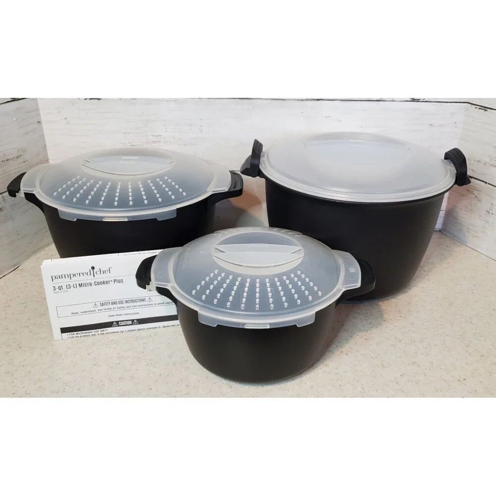 The Pampered Chef | Kitchen | Pampered Chef Micro Cooker Set Qt 2 Qt 3 ...